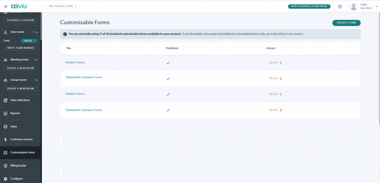 Coviu's NEW Customizable Forms App!